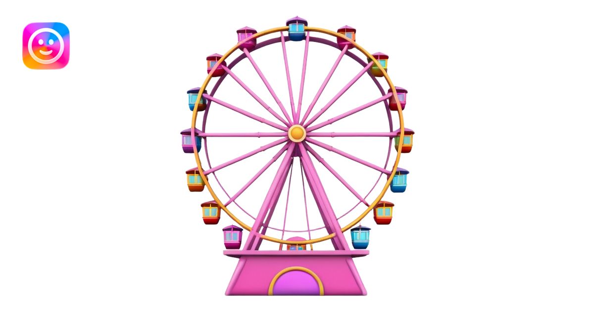 mix pink theme park Ferris wheel emoji | AI Emoji Generator