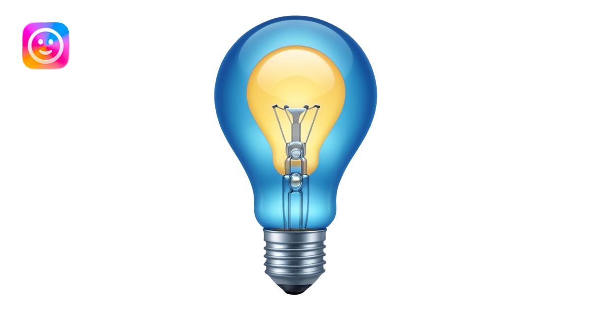 Blue light bulb emoji | AI Emoji Generator
