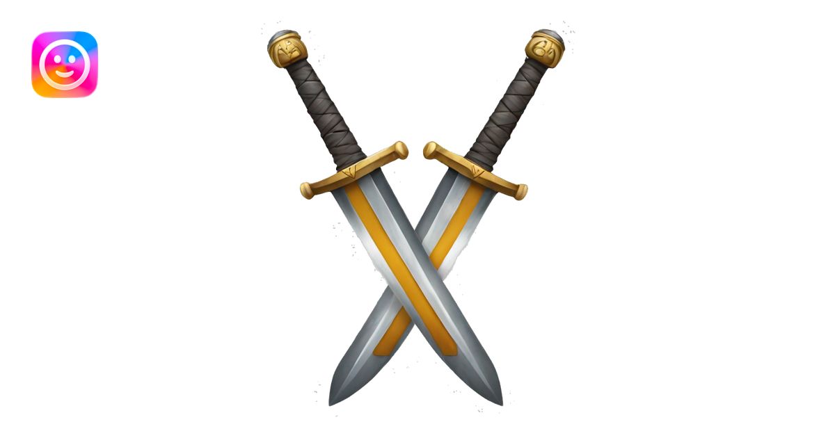 two crossed ancient roman swords emoji | AI Emoji Generator