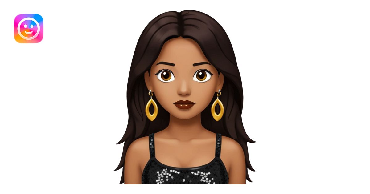 Chilli from TLC with long dark brown hair, black sequin crop top, black ...