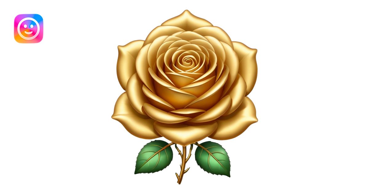 Golden rose emoji | AI Emoji Generator