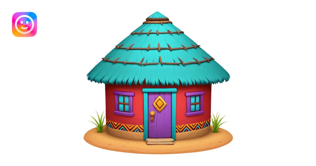 African mud hut tribal house, round adobe clay hut, thatched roof ...