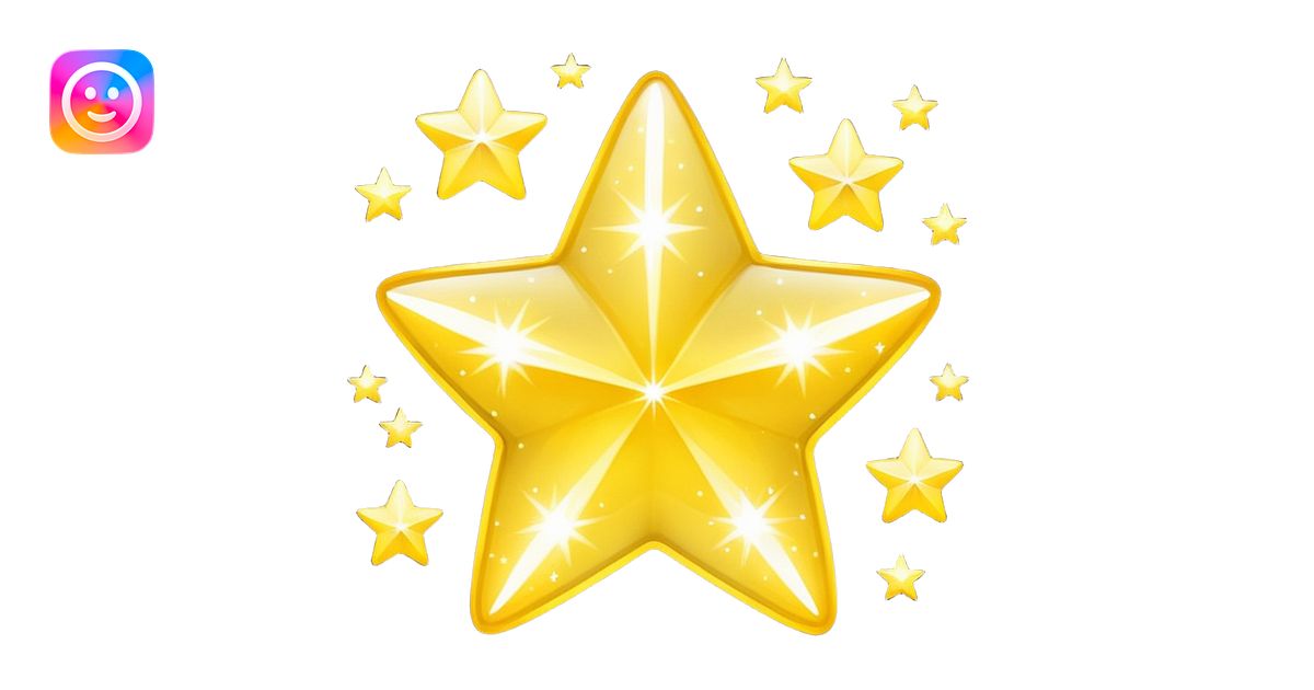 Sparkly stars emoji | AI Emoji Generator