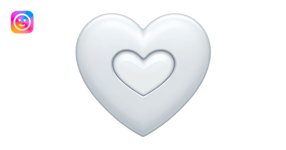 Add a H letter in white heart center emoji | AI Emoji Generator