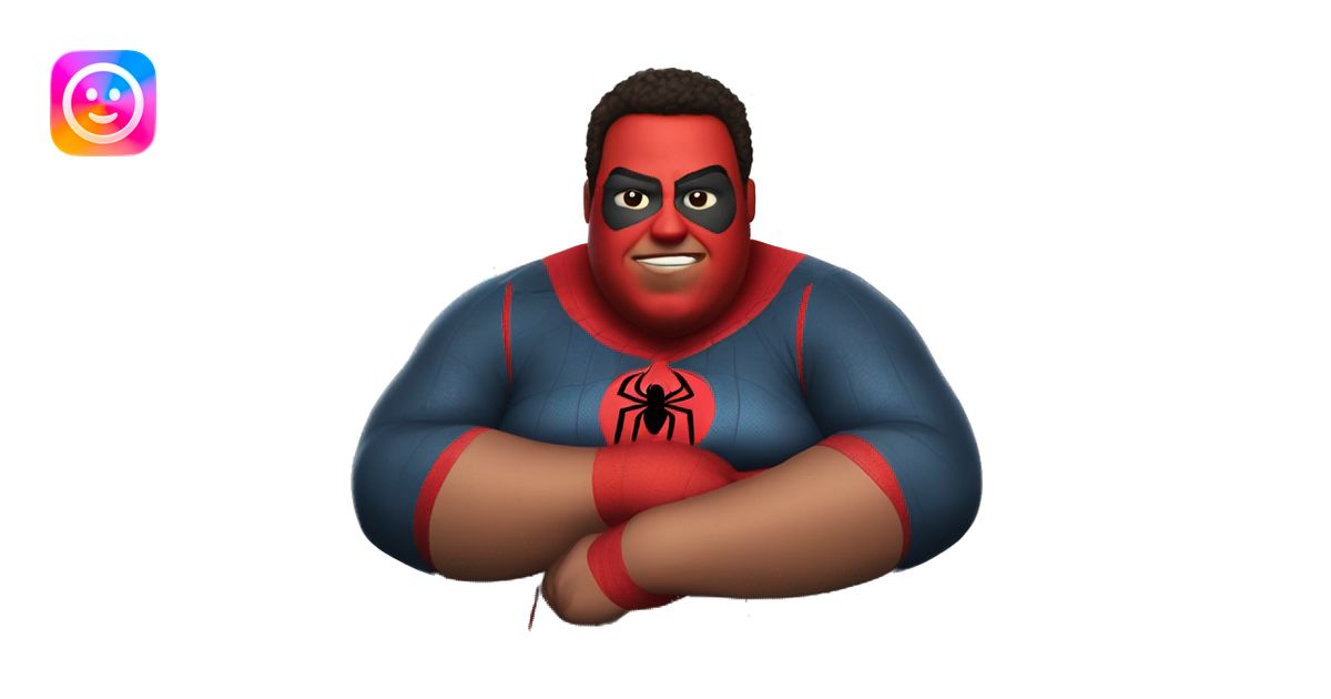 Fat fat fat Spider-Man emoji | AI Emoji Generator