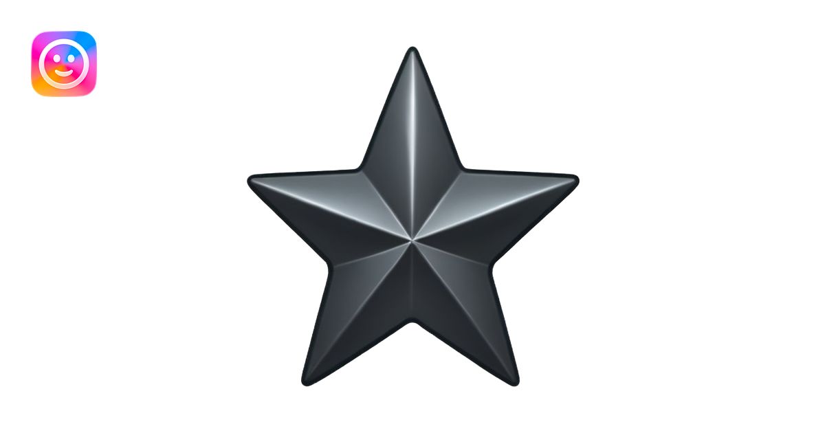 Black star service emoji | AI Emoji Generator