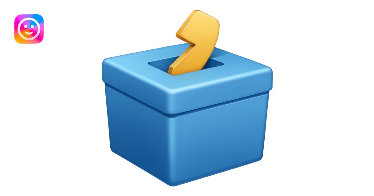 Blue box with a blue check in side emoji | AI Emoji Generator