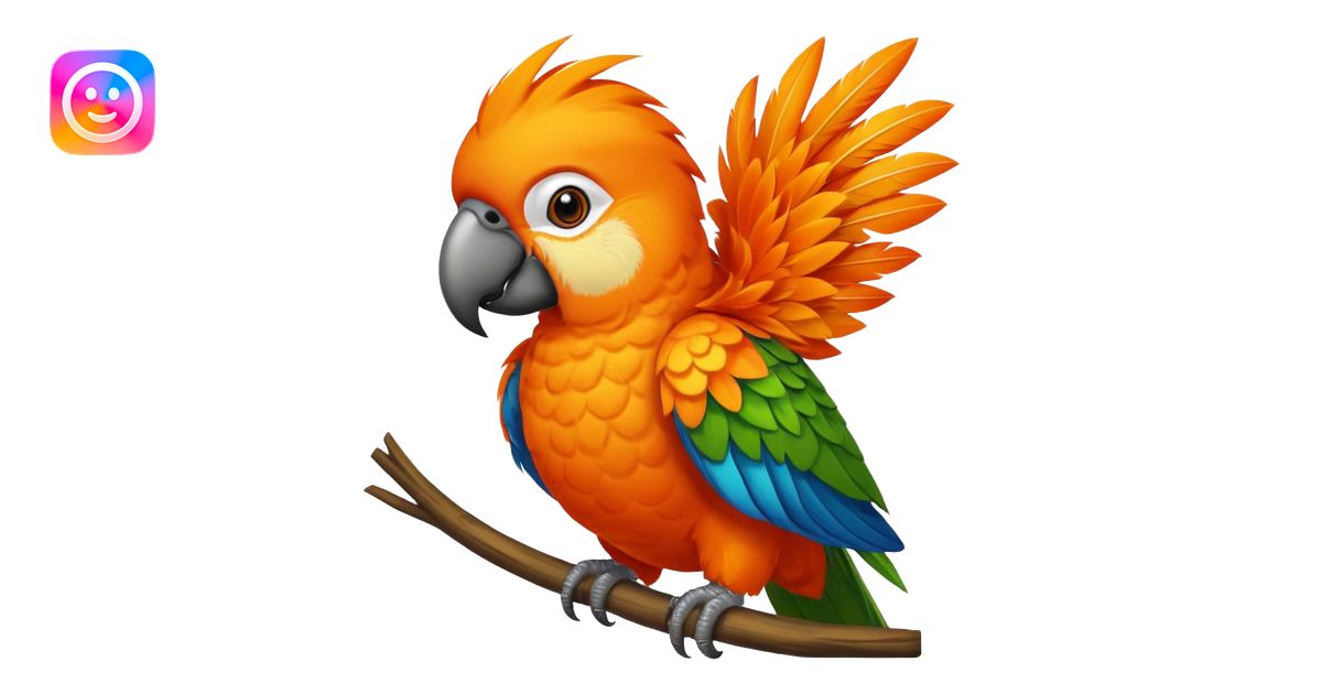 orange furry parrot emoji | AI Emoji Generator