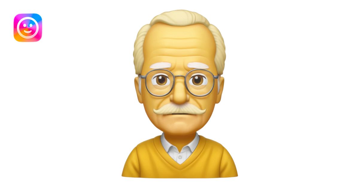 A 3D cartoon close-up of Grandpa Abe Simpson from The Simpsons ...