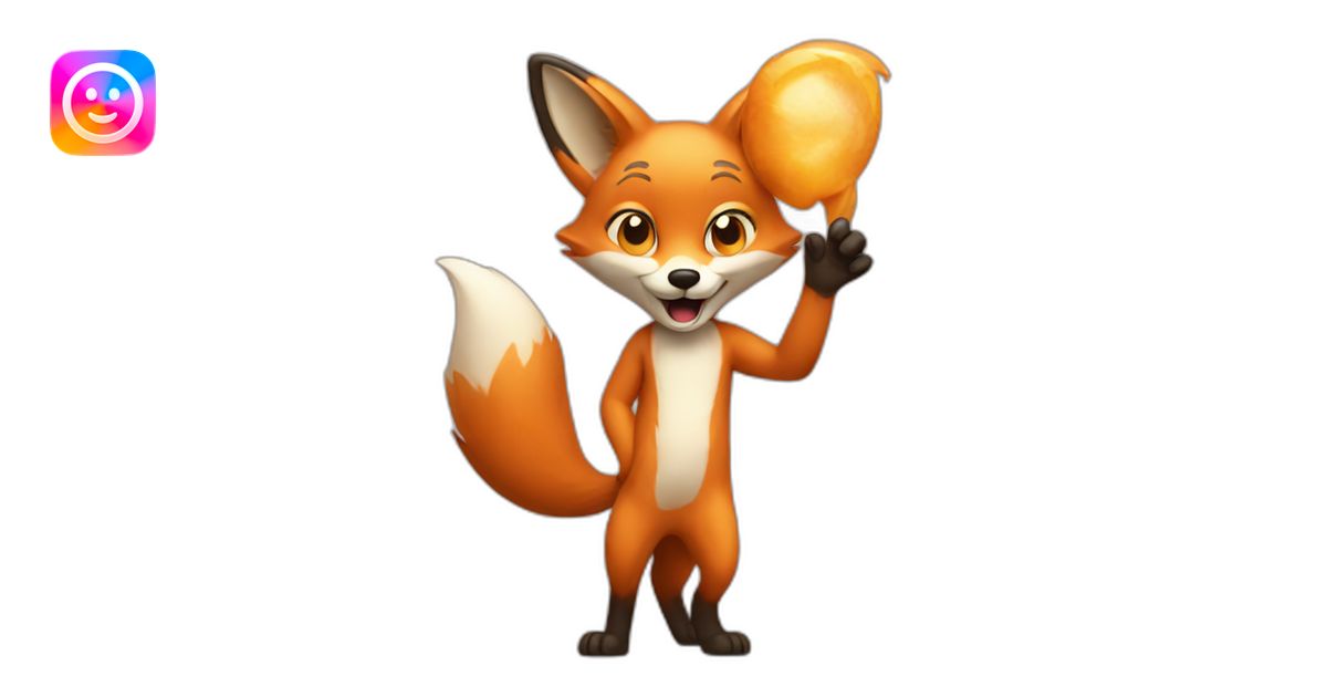 fox waving goog bye emoji | AI Emoji Generator