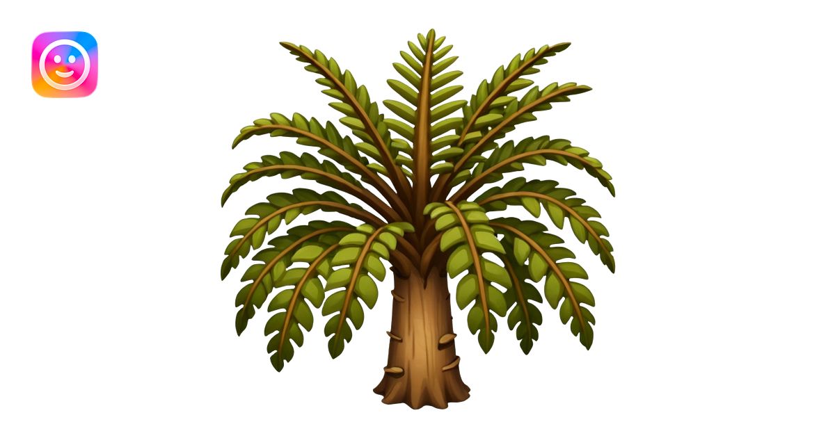 lepidodendron palmera tronco de escamas hojas con semillas cafe emoji ...