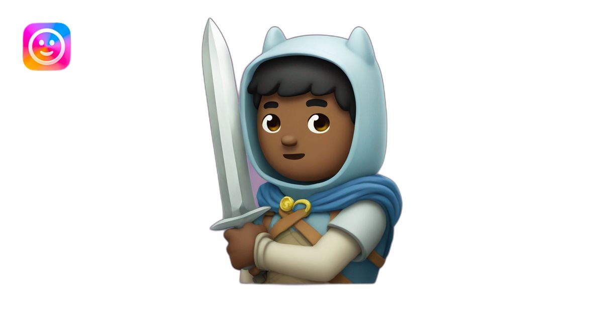 Adventure time finn emoji | AI Emoji Generator