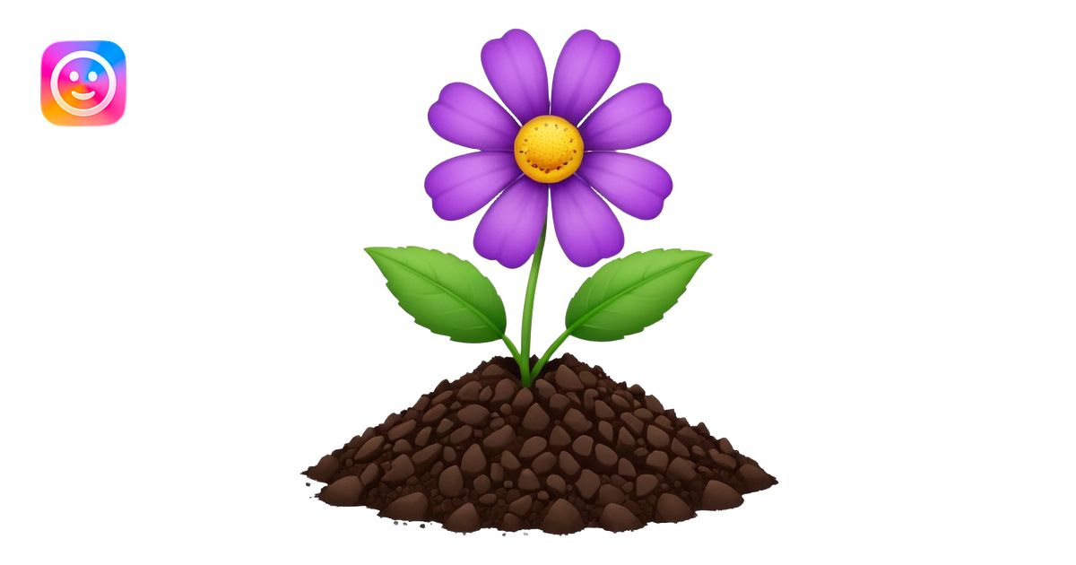 I wish there was soil instead of a flower pot. emoji | AI Emoji Generator