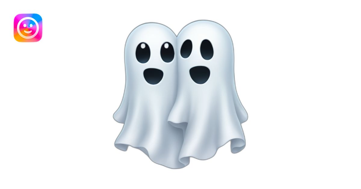 two ghosts hugs emoji | AI Emoji Generator