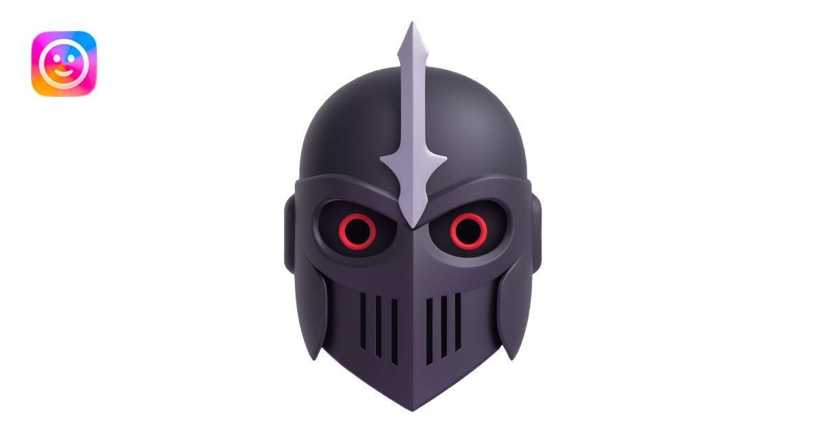 Black Knight head emoji | AI Emoji Generator