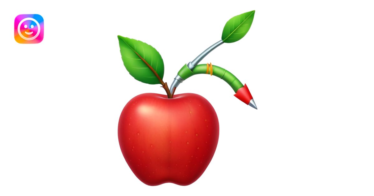 arrow, apple, and worm emoji | AI Emoji Generator