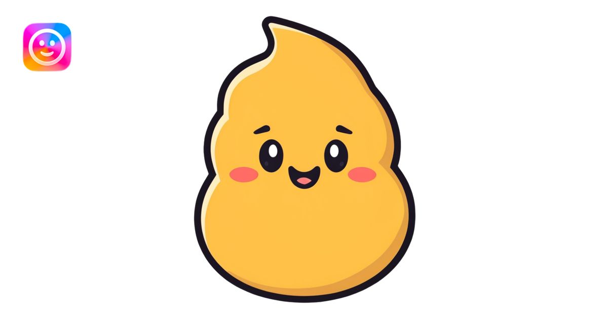 cartoon style poo emoji image | AI Emoji Generator