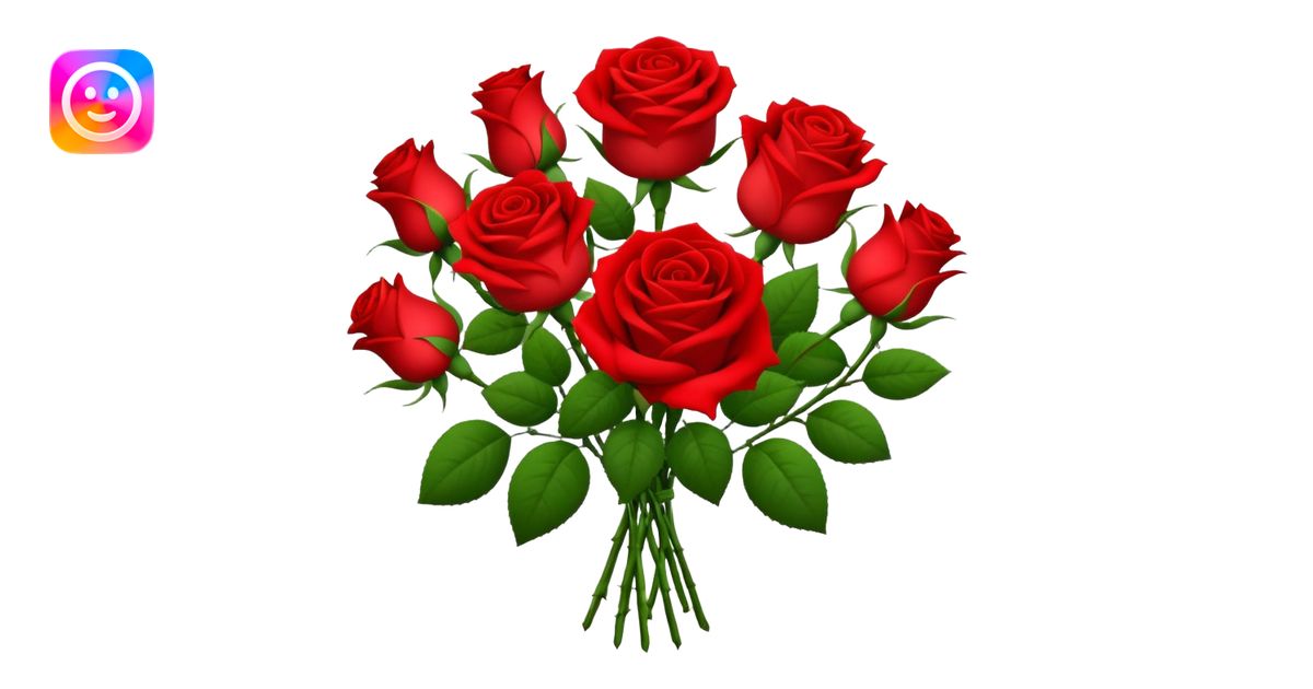 Bouquet of roses emoji | AI Emoji Generator
