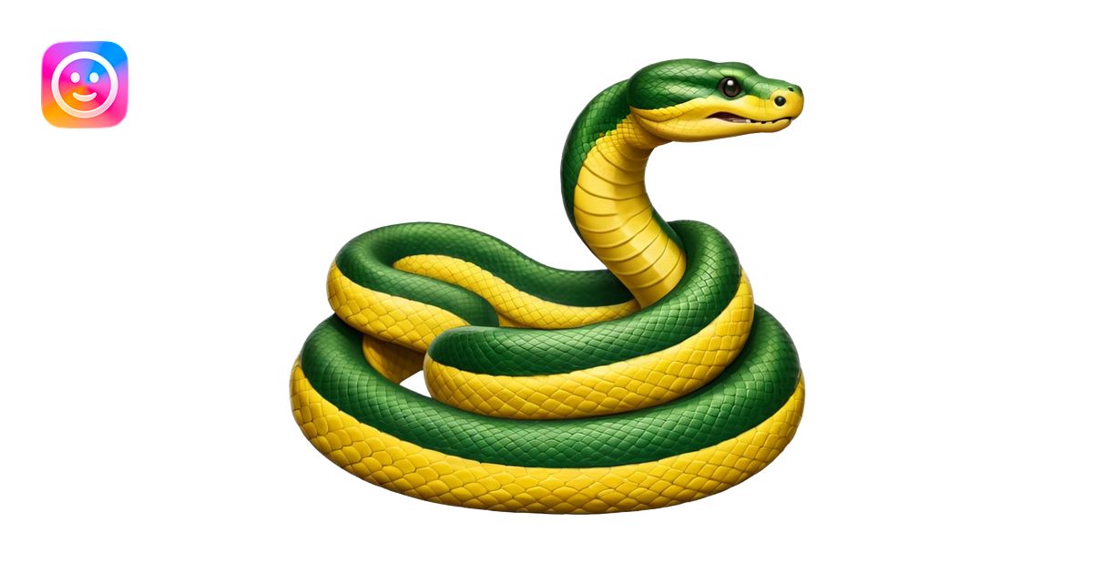 Yellow Anaconda emoji | AI Emoji Generator