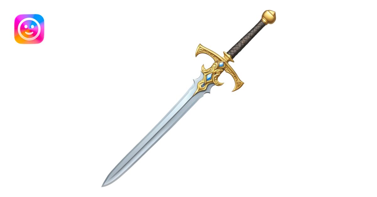 A sword with a high arc emoji | AI Emoji Generator