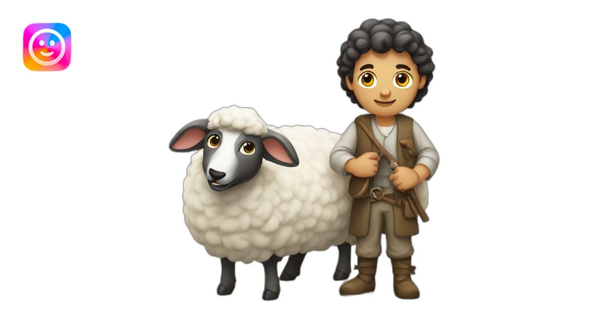 shepherd with mouse instead of sheep emoji | AI Emoji Generator
