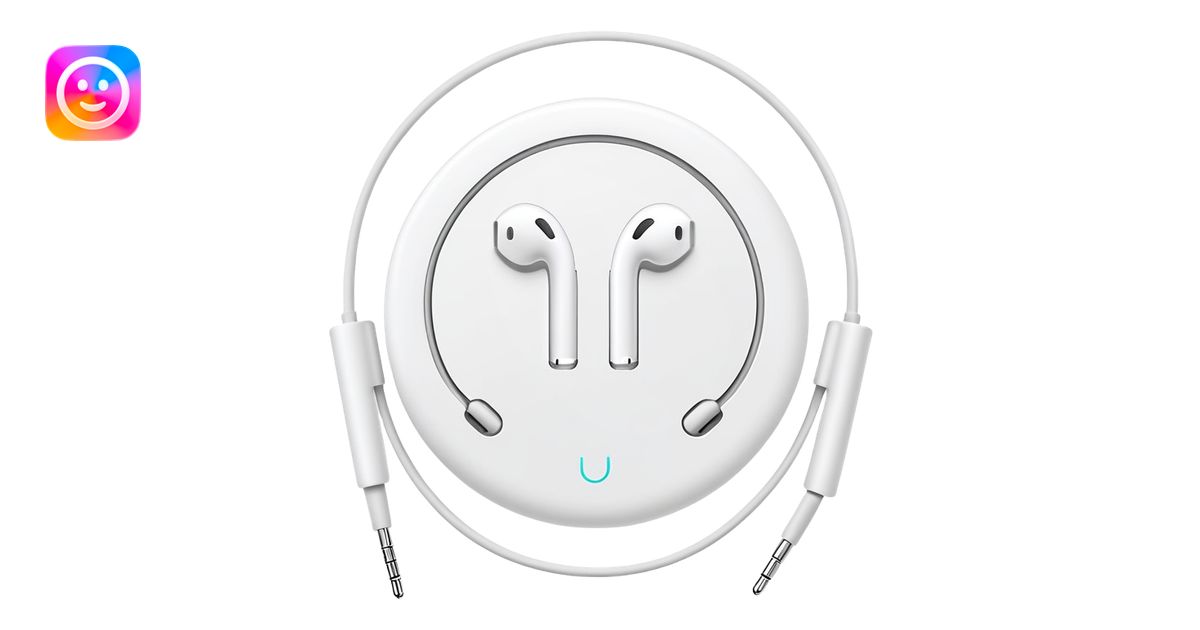 Ultra minimalist white Apple EarPods with cord coiled in a perfect ...