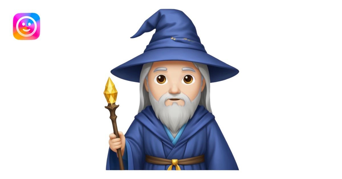 Wizard wearing bow emoji | AI Emoji Generator