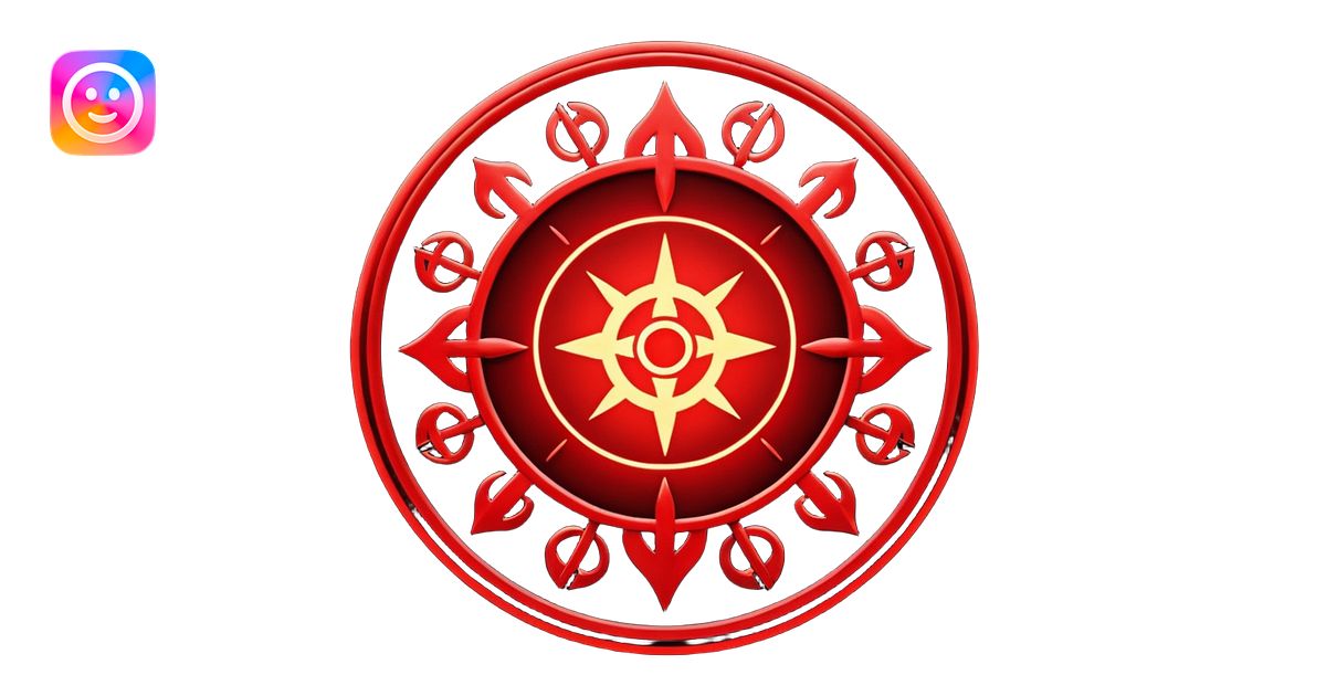 Ritual Circle – Glowing red symbols on the ground emoji | AI Emoji ...