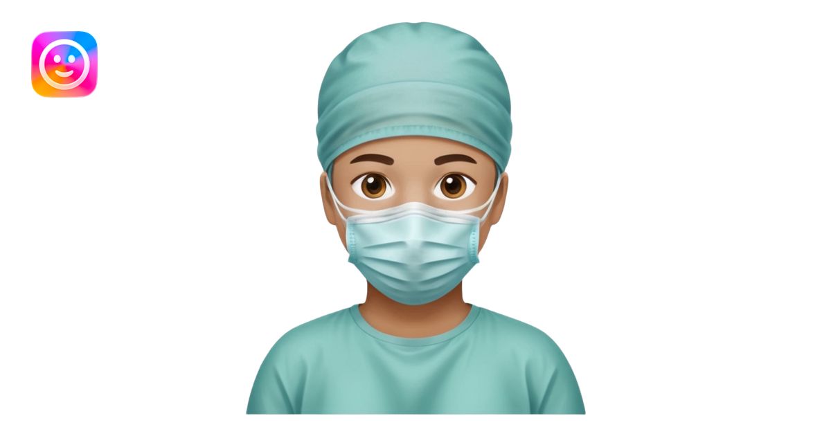 The face of surgical preparation emoji | AI Emoji Generator