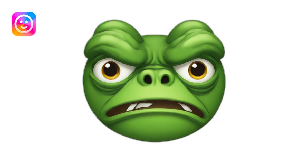 Angry pepe emoji | AI Emoji Generator