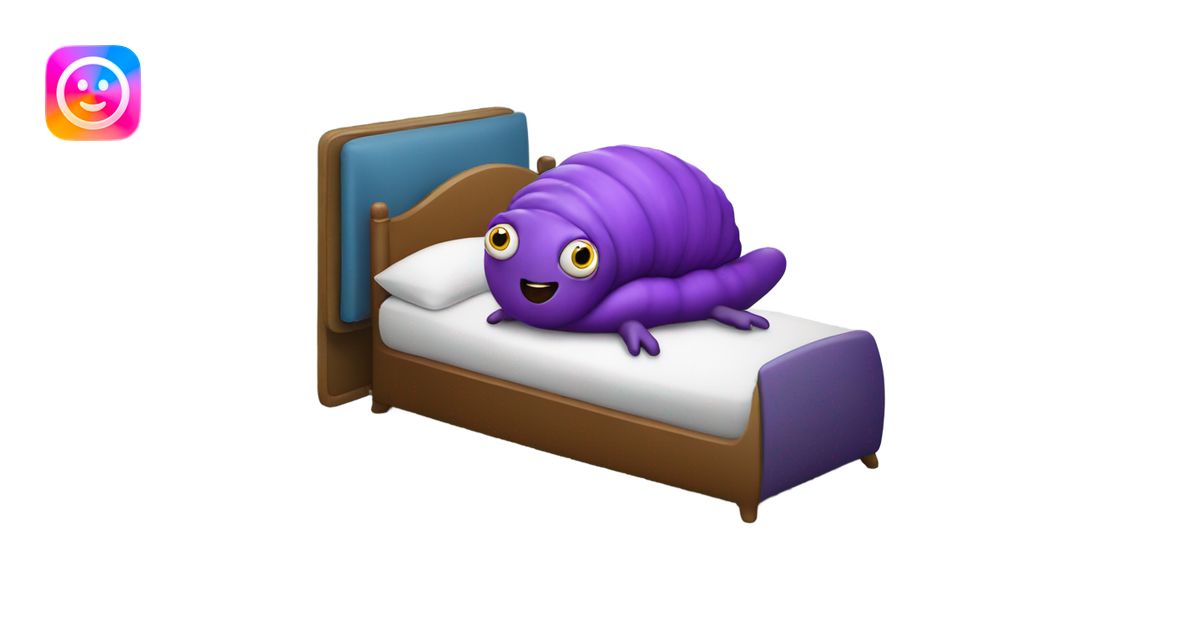 purple slug watching tv on an ipad rested on its belly emoji | AI Emoji ...