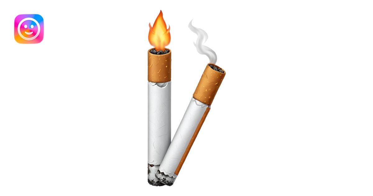 White background, cigarette emoji | AI Emoji Generator