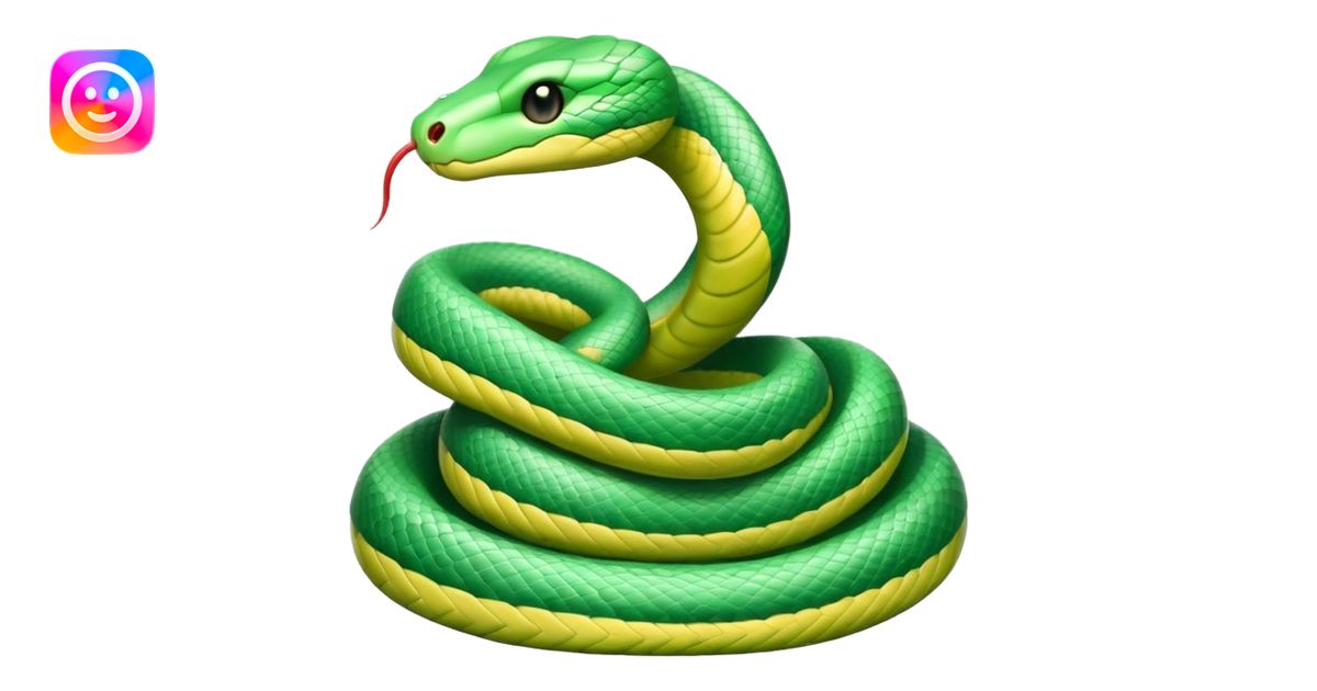 A cute pastel green snake emoji | AI Emoji Generator