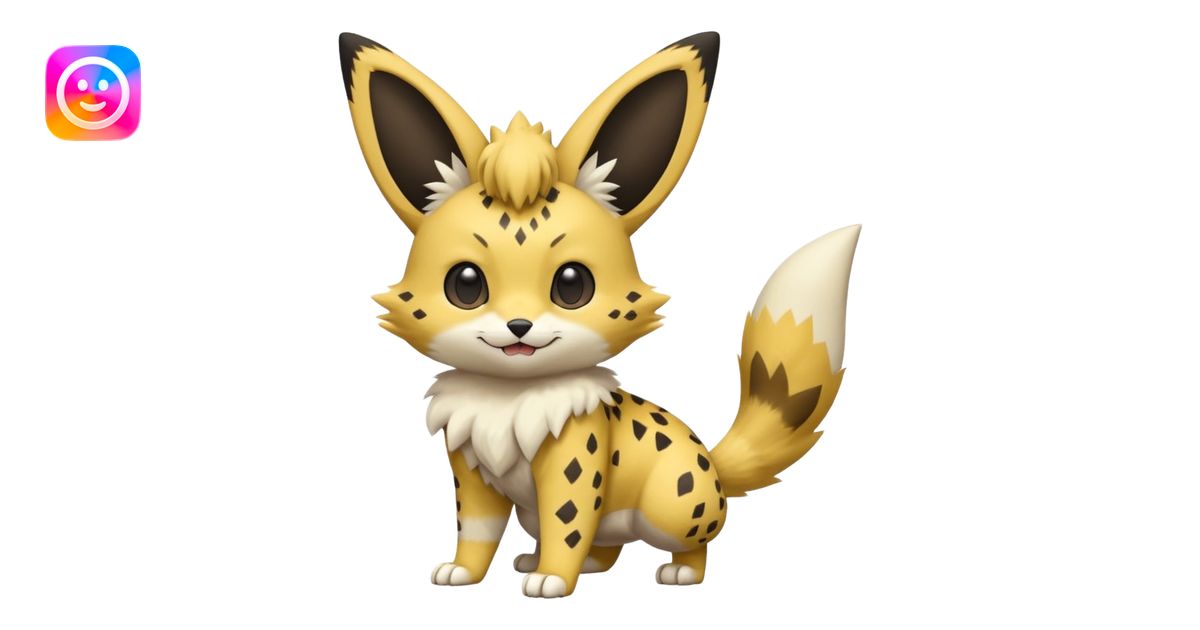 Serval-Sergal-Picchu-Minccino-Pikachu-Fakemon-Pokémon-creature emoji ...