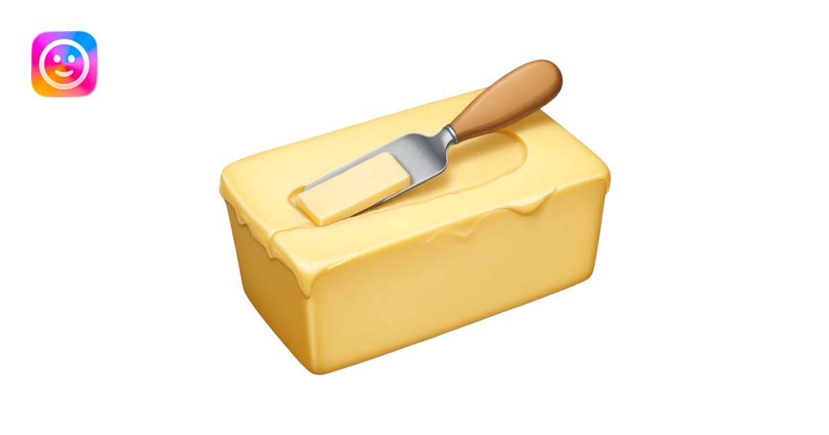 Create an image which says butter emoji | AI Emoji Generator