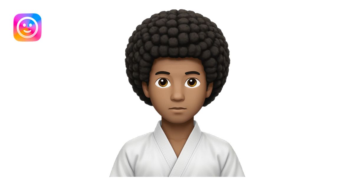 black karate instructor with afro hair and a low taper haircut, and a ...