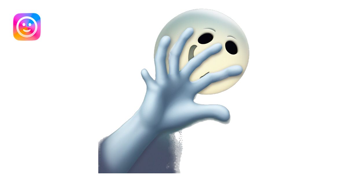 ghost hand, moon behind emoji | AI Emoji Generator