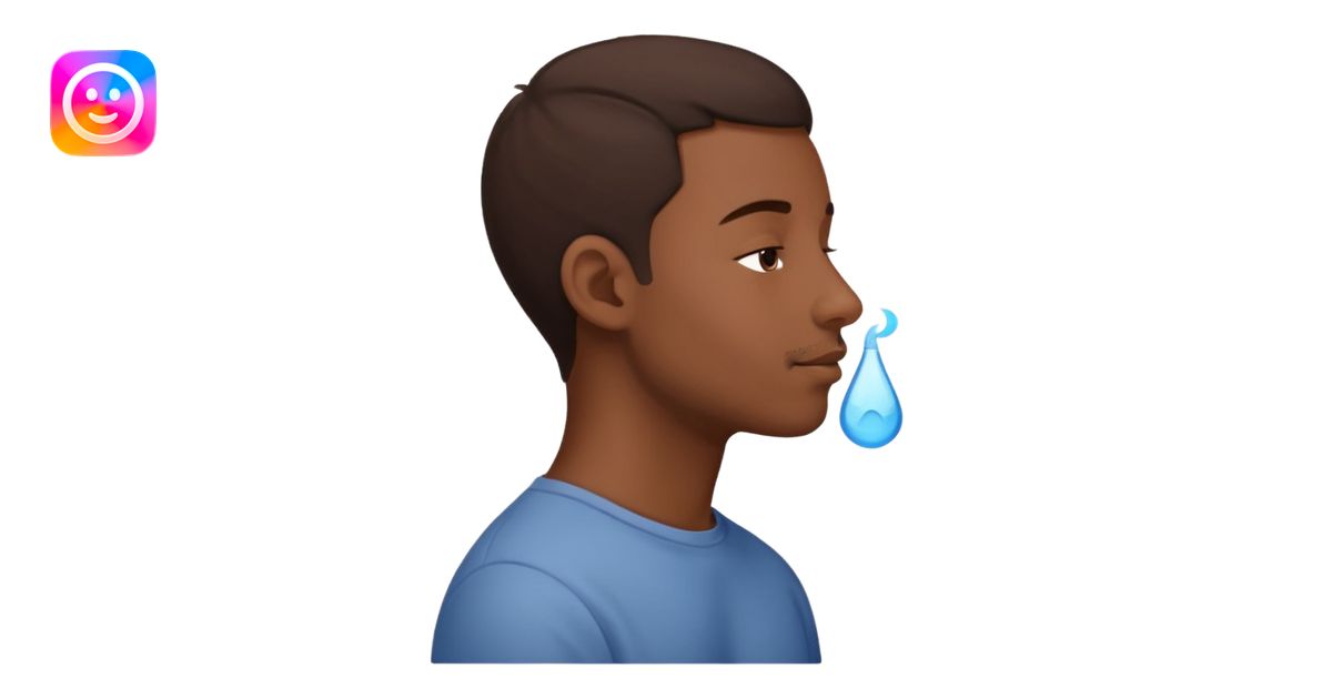 Side profile nose breathing emoji | AI Emoji Generator