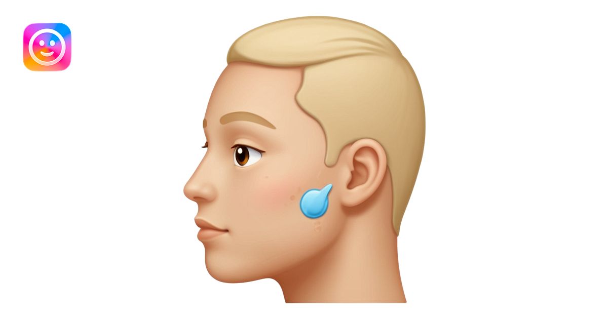cheek from the side, with a pimple patch emoji | AI Emoji Generator