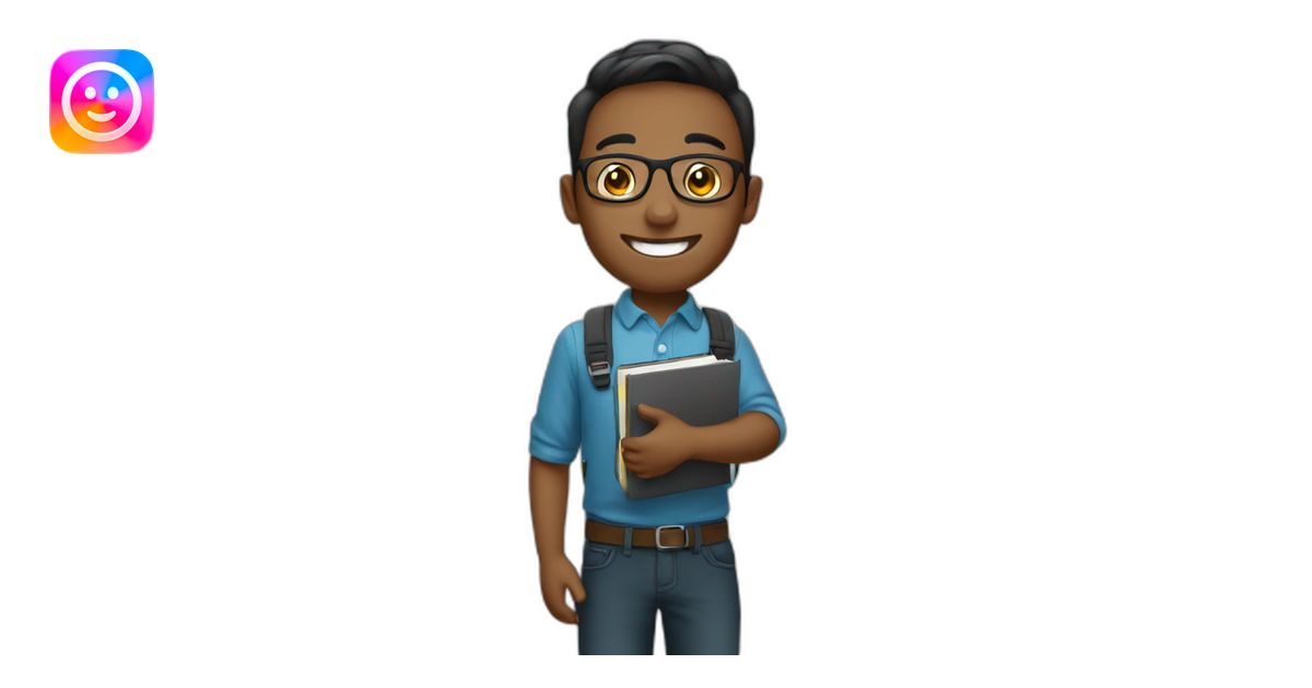 generate a happy and smart student emoji | AI Emoji Generator