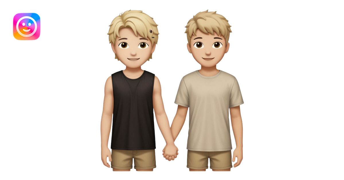 Greek god holding hands with Felix from Stray Kids emoji | AI Emoji ...