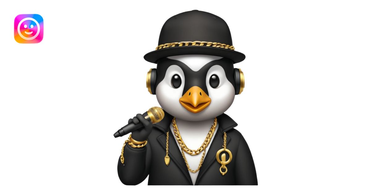 Penguin rapper emoji | AI Emoji Generator