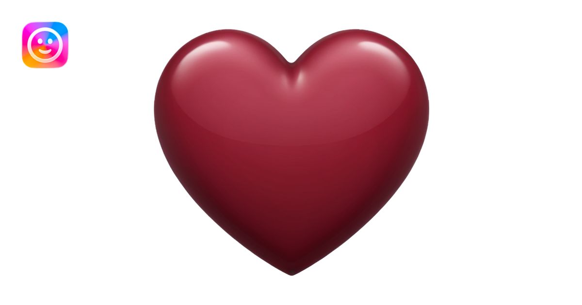 Maroon heart emoji emoji | AI Emoji Generator