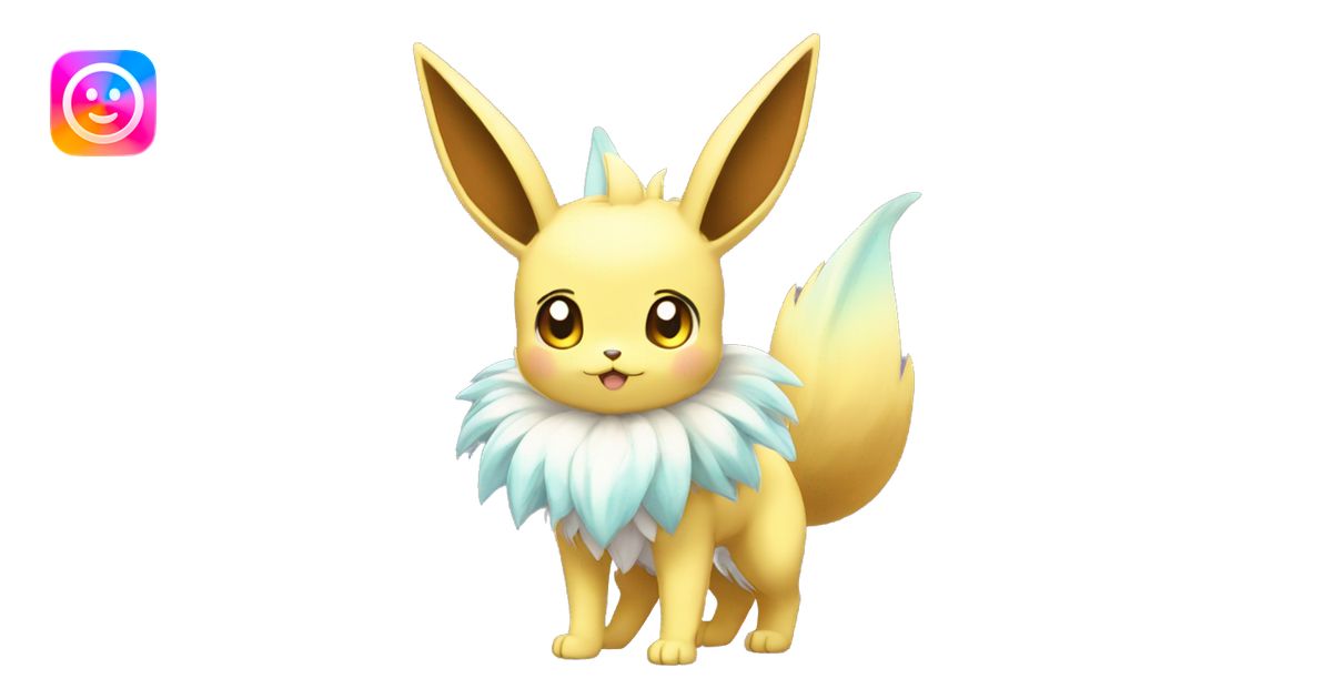 Shiny Kawaii Eeveelution-Cute-Pokémon-fusion full body emoji | AI Emoji ...