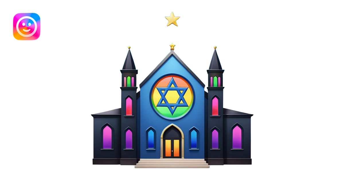 jewish synagogue temple in dark goth aesthetic style with black ...