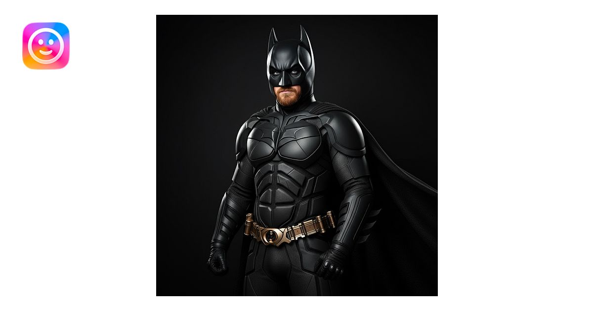 Turn this picture of me into a muscular, buff version of myself wearing ...