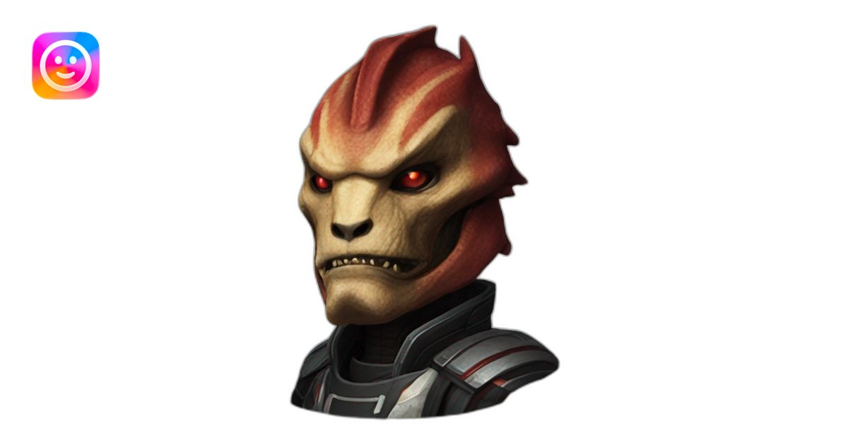 Wrex the crogan from mass effect emoji | AI Emoji Generator