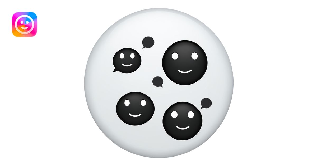 A back and forth text bubble conversation emoji | AI Emoji Generator