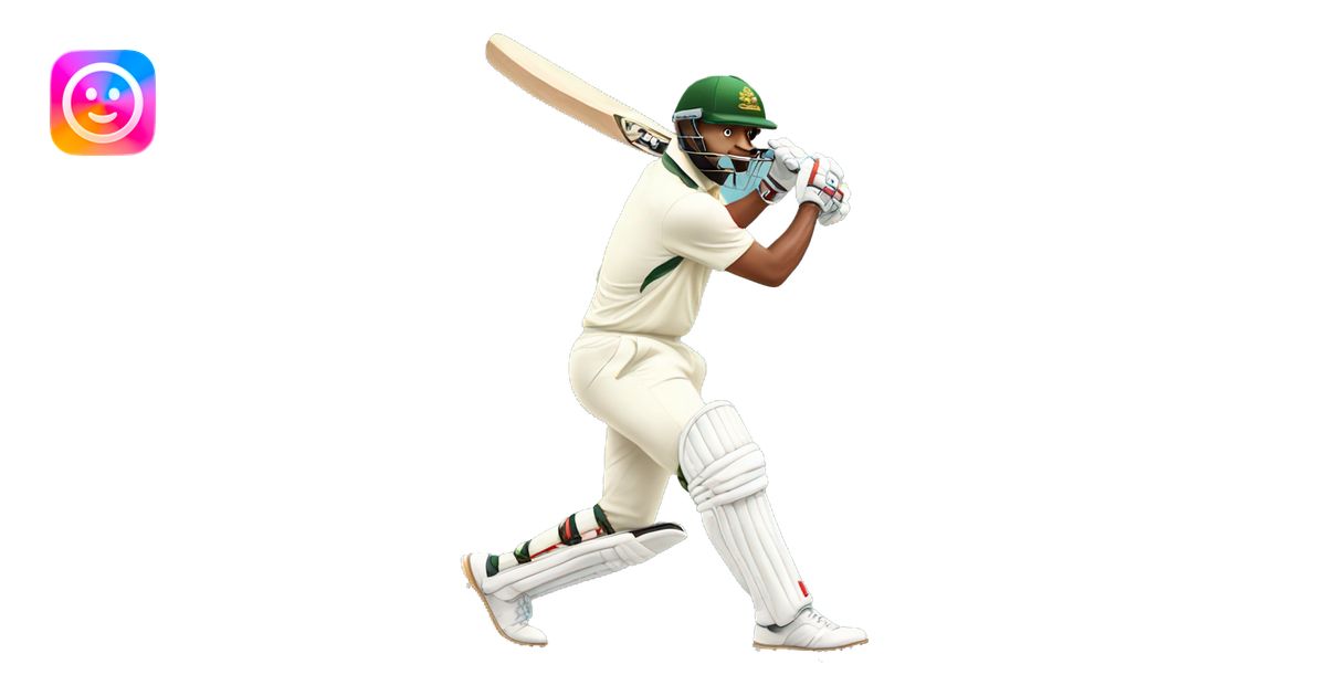Cricketer playing cricket emoji | AI Emoji Generator