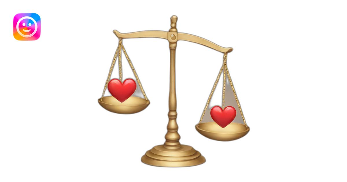 Balance Scale Heart emoji | AI Emoji Generator